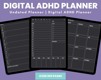 ADHD Planner, ADHD Digital Planner,adhd Planner Printable,adhd Planner ...