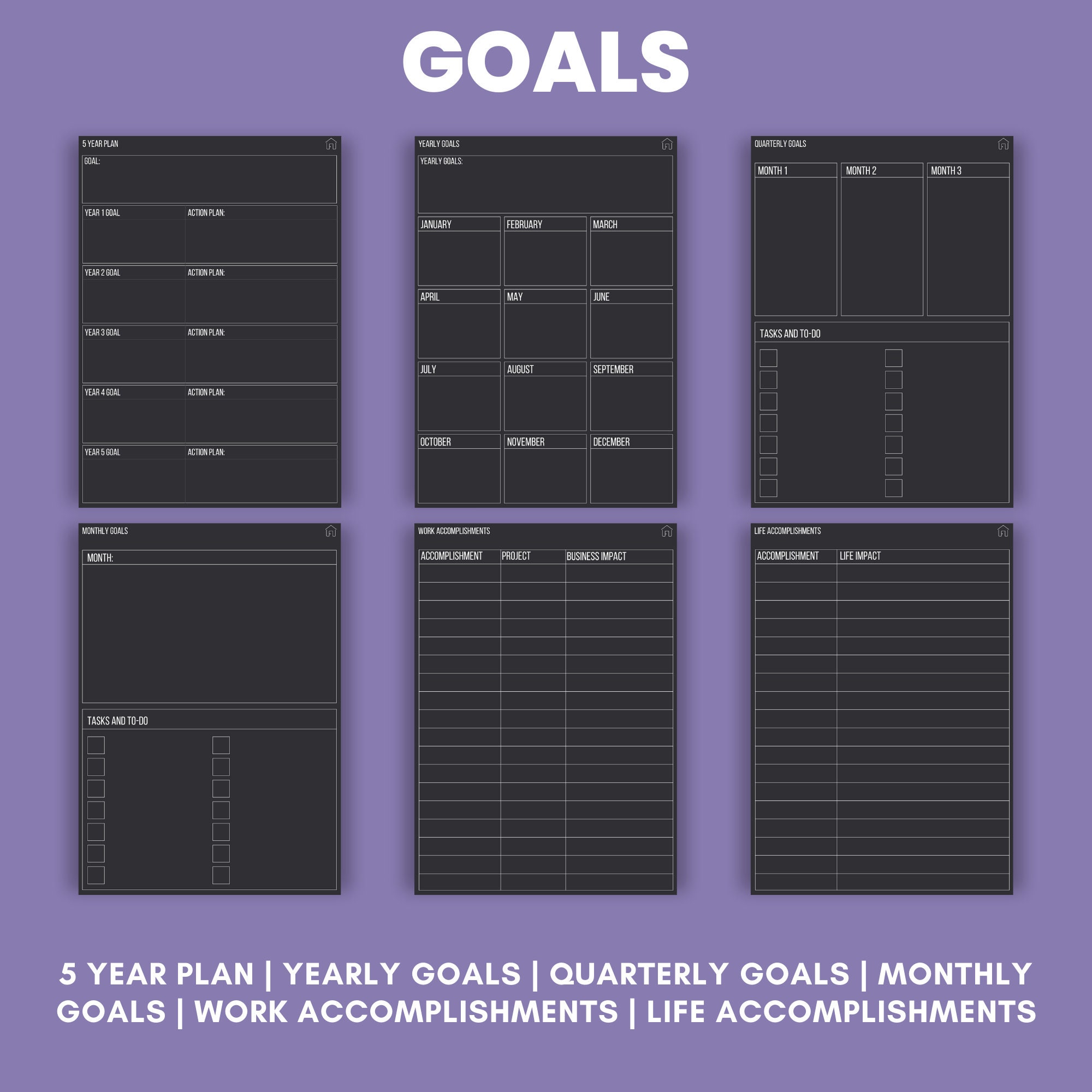 ADHD Planner, ADHD Digital Planner, Dark Digital Planner,adhd Planner ...