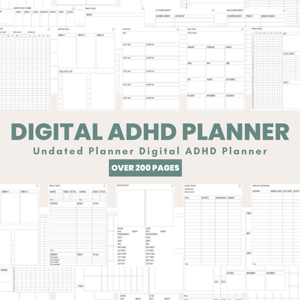 ADHD Planner,adhd Digital Planner,digital Budget Planner,adhd Planner ...