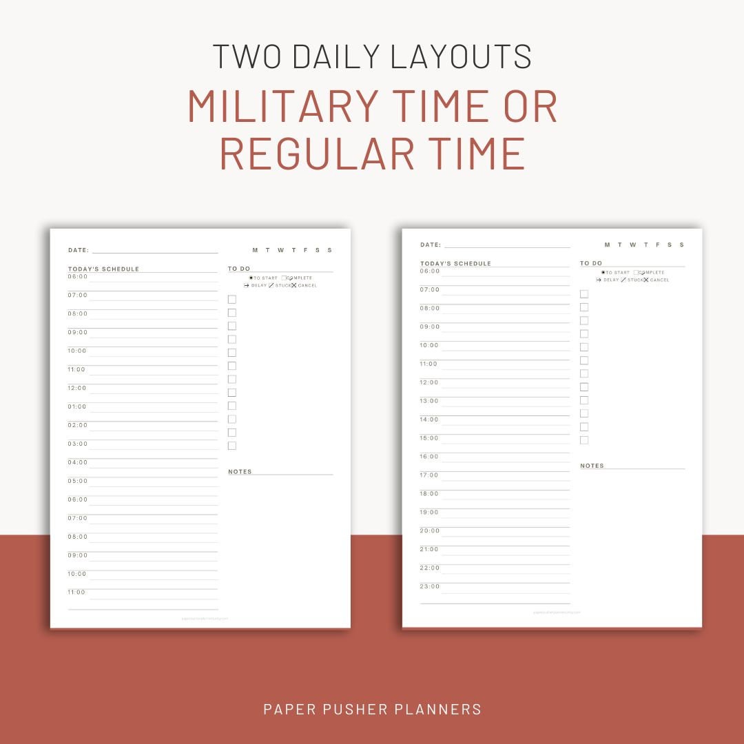 Daily Planner Insert, Instant Download, Printable Planner, Digital ...