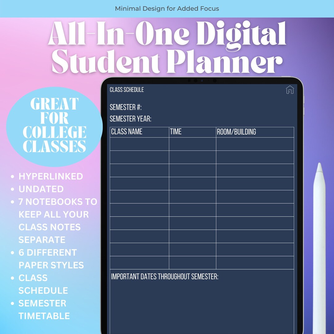 Academic Planner, College Planner, Student Planner, Study Planner ...