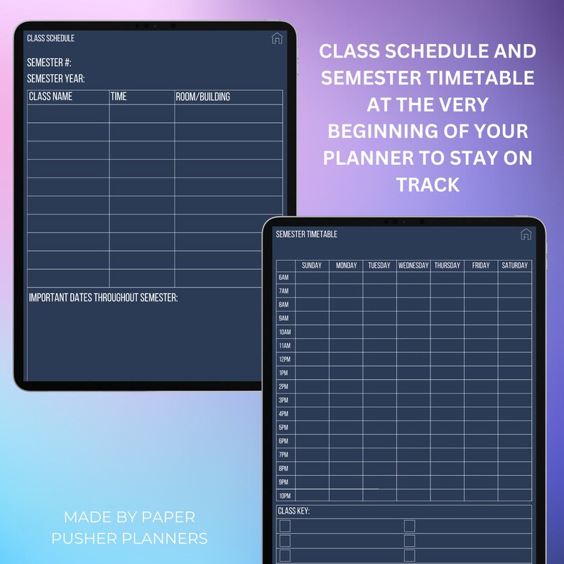 Academic Planner, College Planner, Student Planner, Study Planner ...