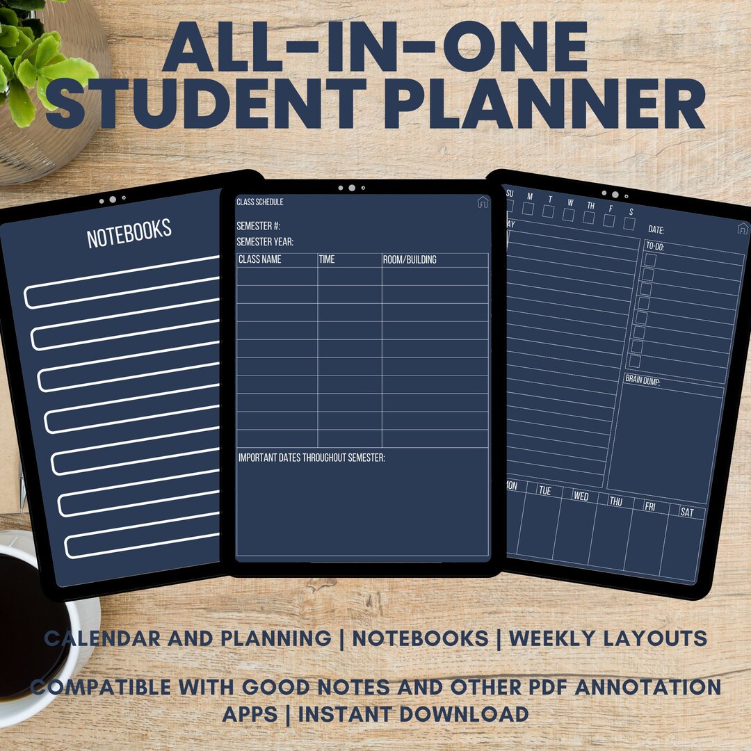 Academic Planner, College Planner, Student Planner, Study Planner ...