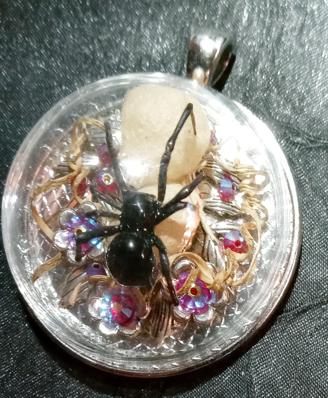 Real Black Widow Spider With Her Real Egg Sacs Pendant Necklace Both ...