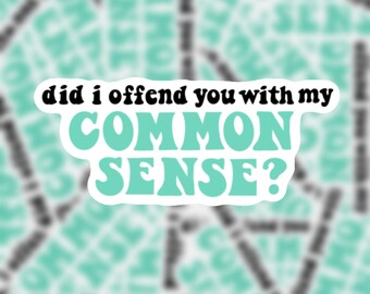 Common Sense Sticker - Etsy