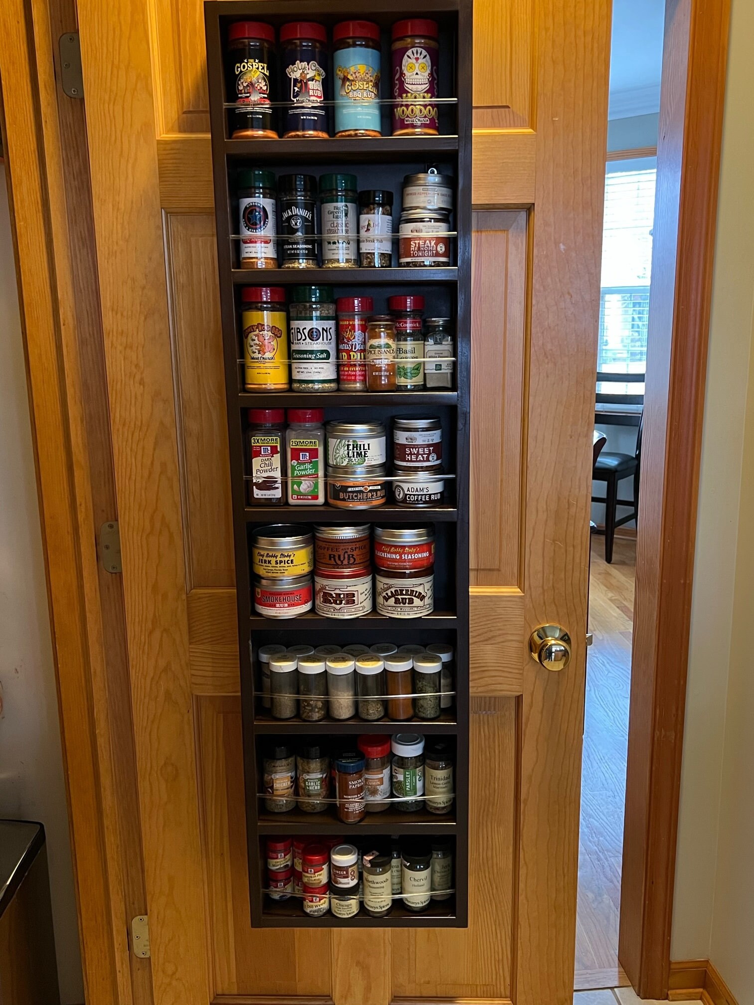 4.5 X 14 X 55 Chase Solid Wood Wall Mounted Spice Rack - Etsy UK