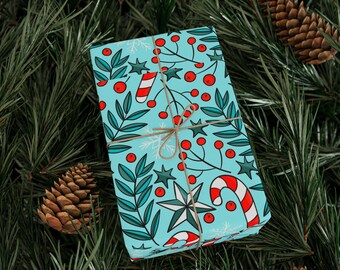 Blue Christmas Wrapping Paper Christmas Wrapping Paper Blue and White ...