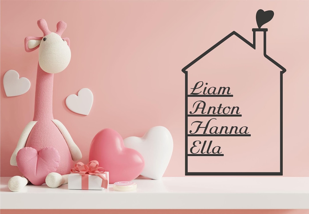 Minimalist Family Sticker Personal & Versatile Personalize It With Your ...