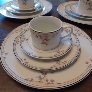 Princess House China 4 Pc Place Setting Heritage Blossom-includes ...