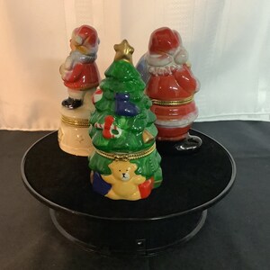 Santa OR Christmas Tree OR Snowman Trinket Boxes, Ring Box, Hinged ...