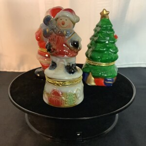 Santa OR Christmas Tree OR Snowman Trinket Boxes, Ring Box, Hinged ...