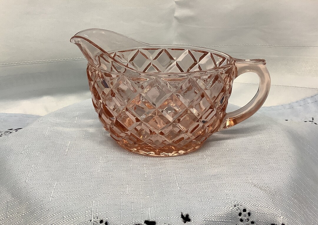 Vintage Rose Pink Creamer Depression Glass Creamer - Etsy