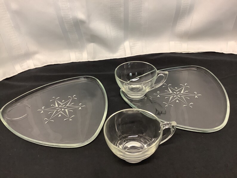Vintage Indiana Glass Luncheon/tea Party Set. 4 Piece Set. - Etsy