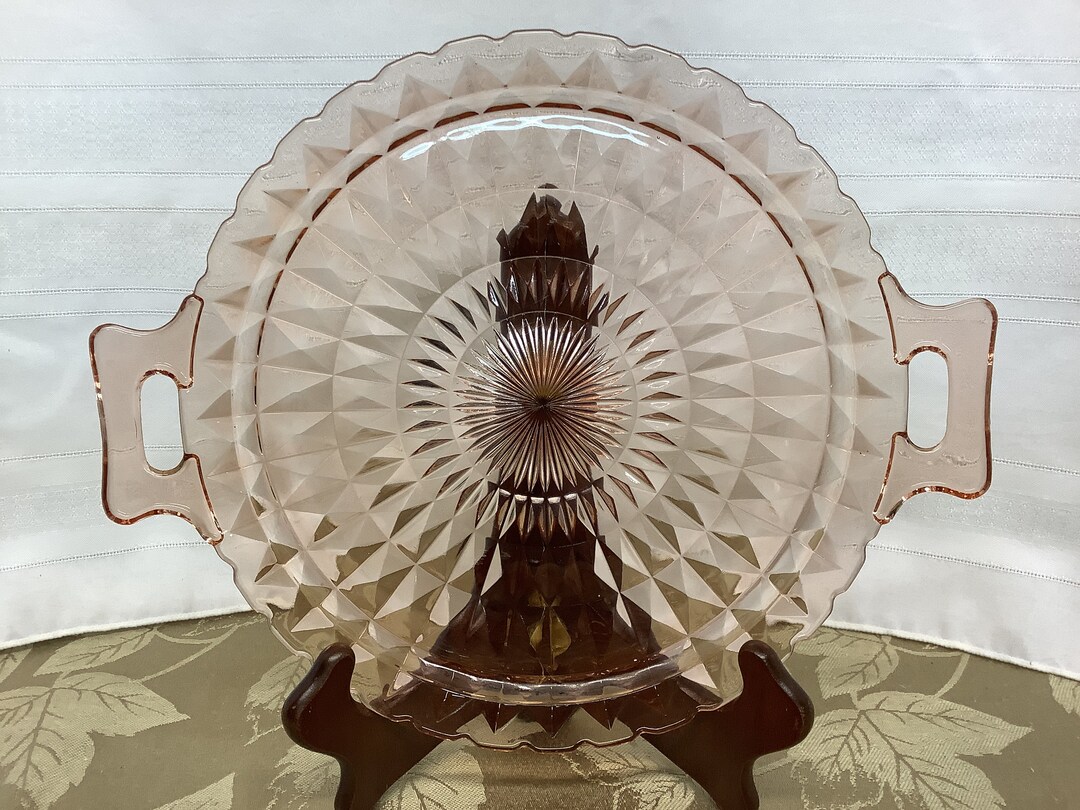 Vintage Jeanette Glass Windsor Pattern Platter-platter With Handles-tea ...