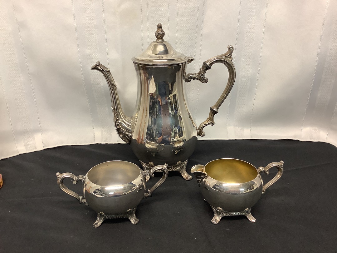 William Rogers 800 Silver Plated Tea Set - Etsy