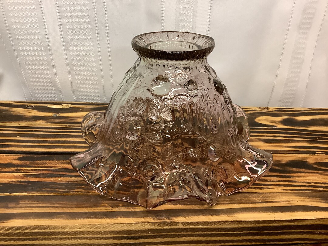 Vintage Fenton Cabbage Rose Fairy Lamp Shade -replacement Piece ...