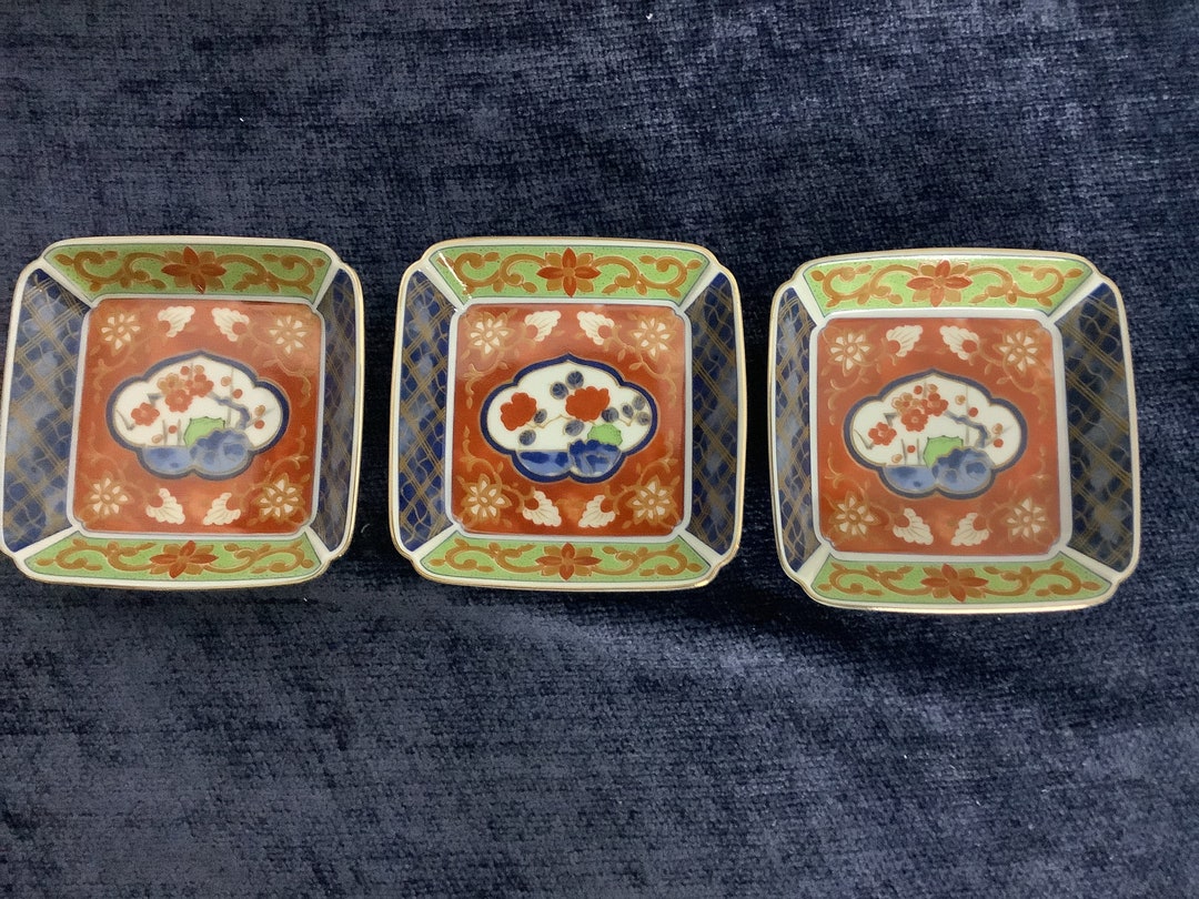 Vintage Japan Trinket Dishes-set of 3 Japanese 4.5” Squared Takahashi ...