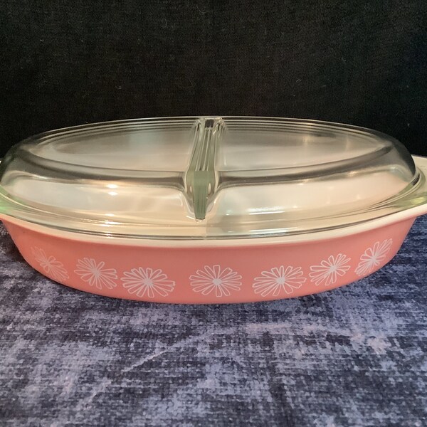Pink Daisy Vintage Pyrex Casserole Dish - Etsy