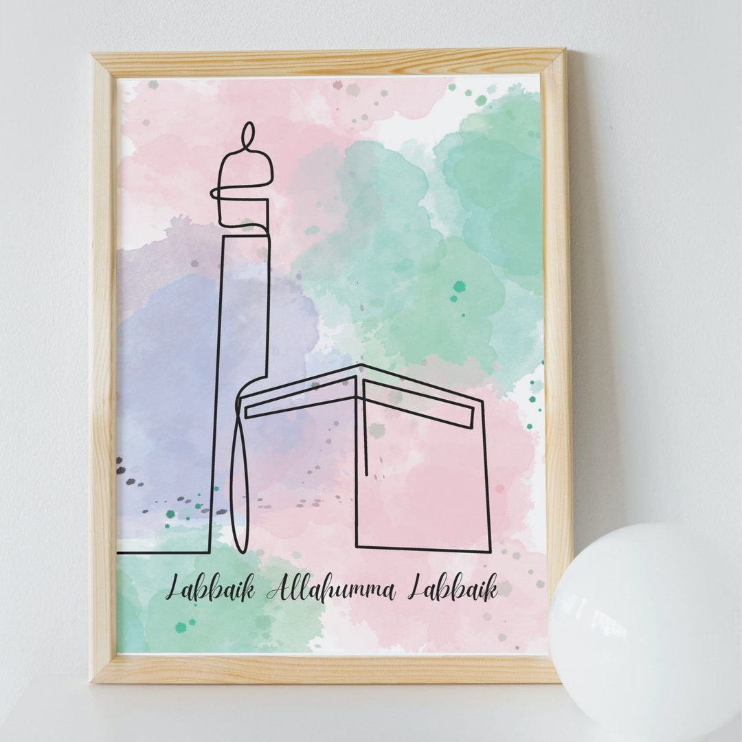 Buy Digital Kaaba Print, Printable Wall Art Prints, Home Decor, Islamic ...