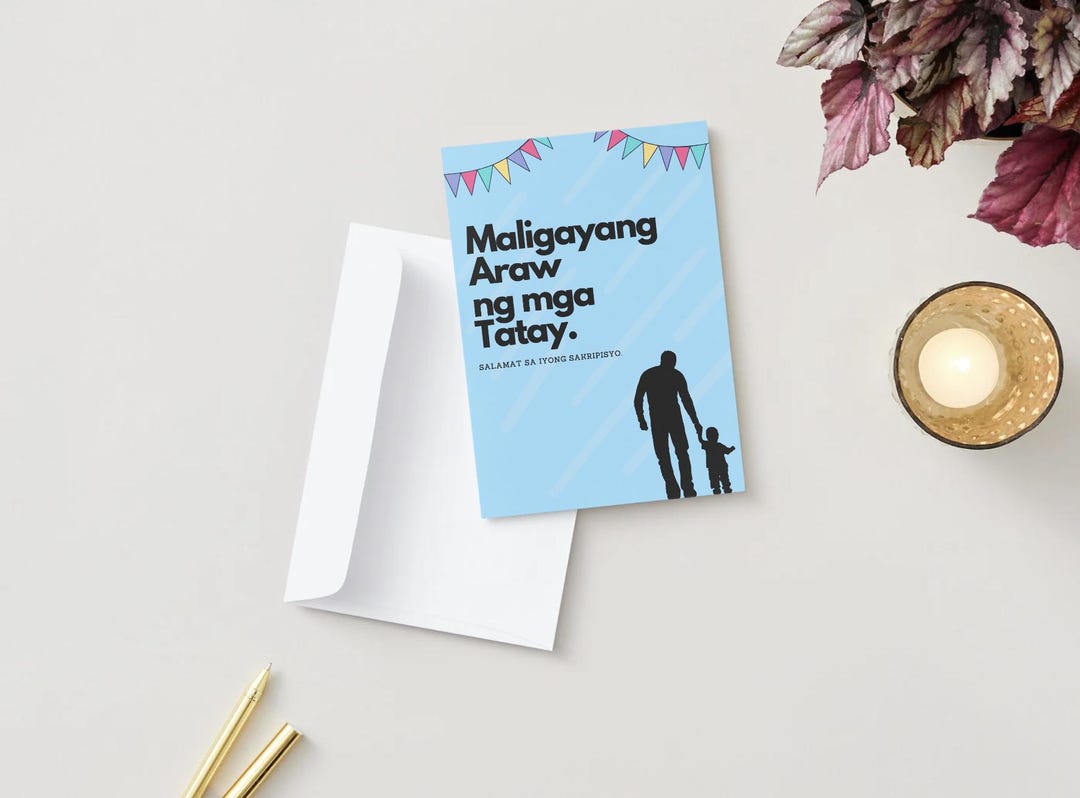 Filipino Father's Day Card: Tagalog Mabuhay Design (digital File ...