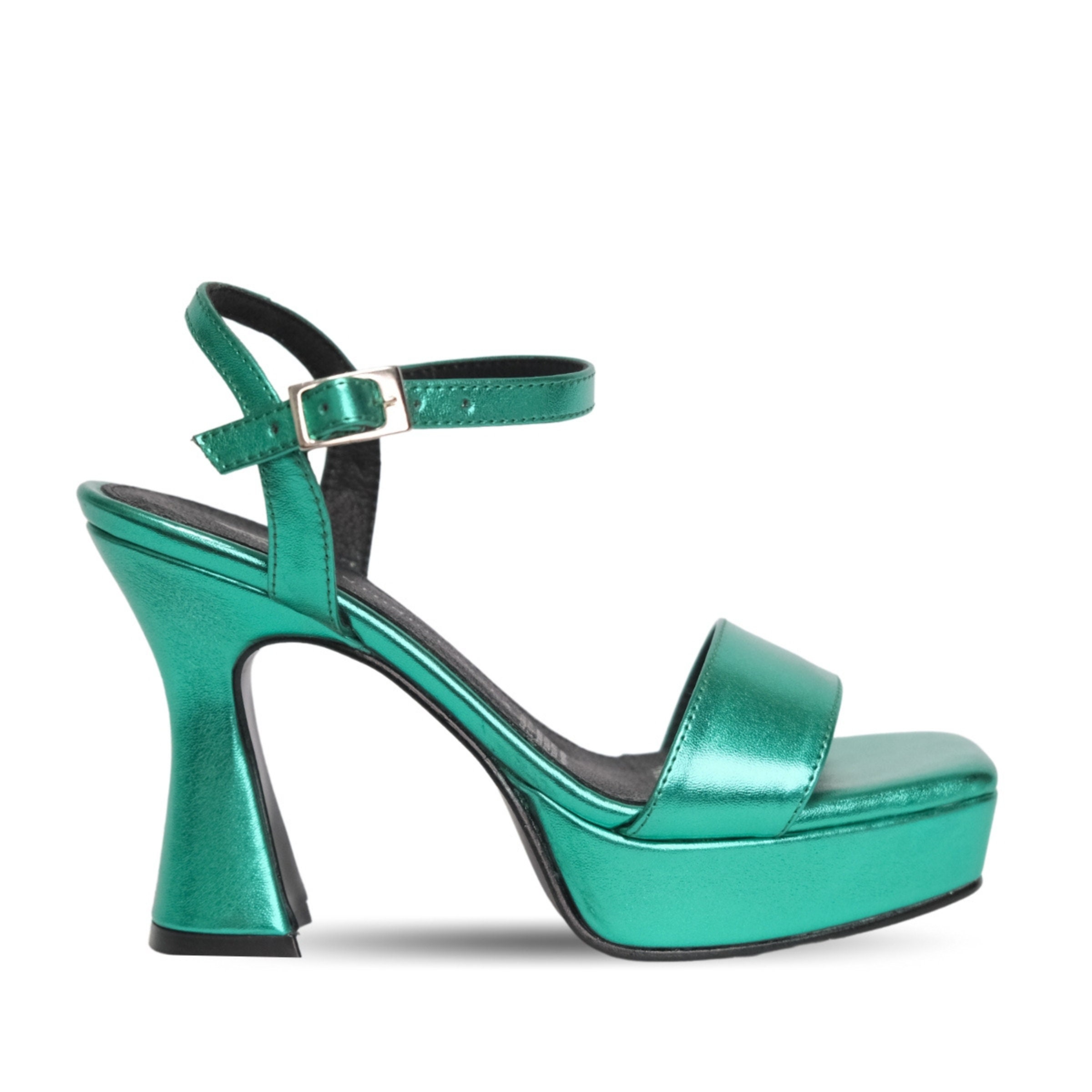 Designer PLATFORM High HEELS Metallic SANDALS Handmade - Etsy