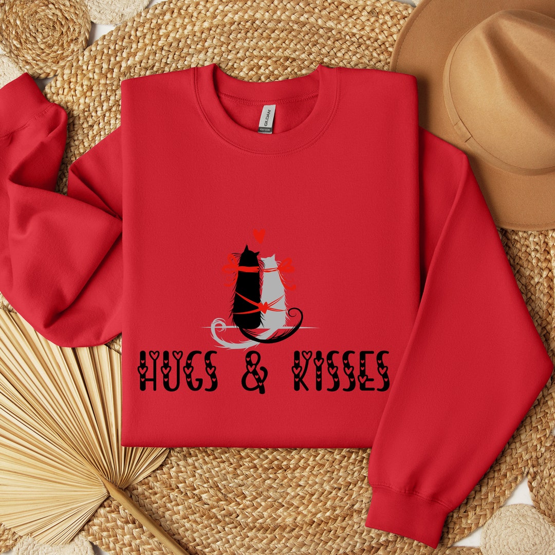 Valentines Day Shirt Hugs And Kisses Valentines Day T Cute Cat Valentine Love Shirt Shirt