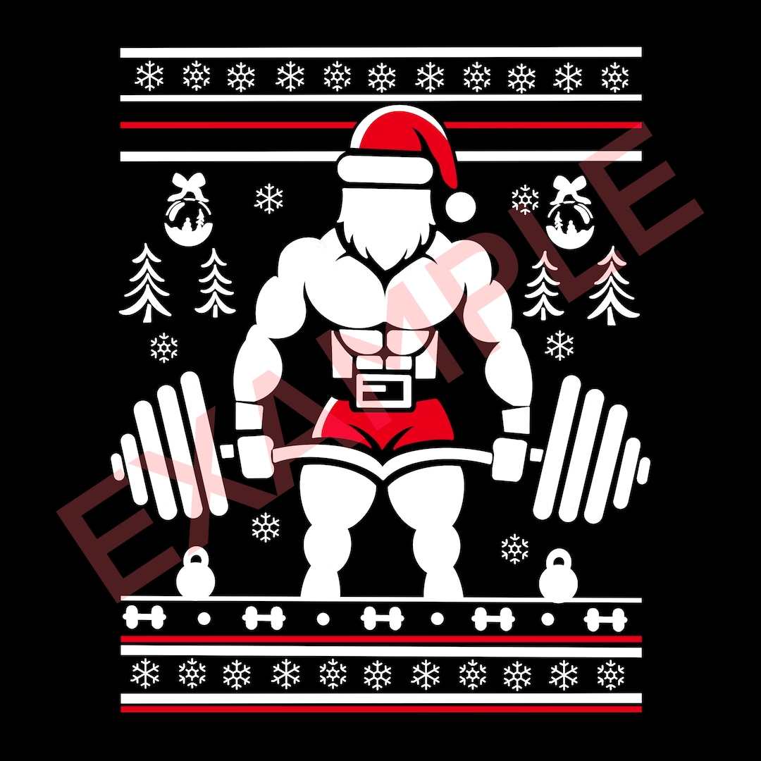 Body Building Santa Digital Svg and Png Instant Download - Etsy