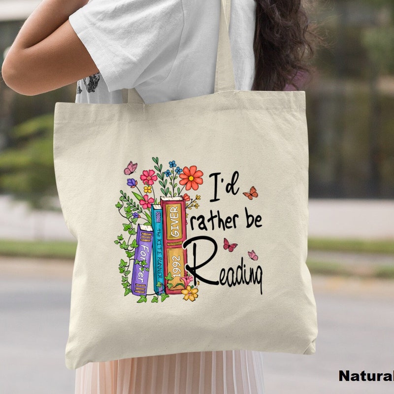 Reading Tote Bag - Etsy