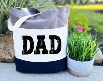 Poppa Things Tote Bag Dad Life, Fathers Day Gift Bag, Father's Day ...