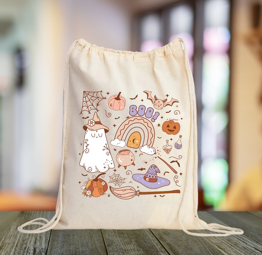 Halloween Drawstring Bag, Trick or Treat Bag, Halloween Backpack for ...