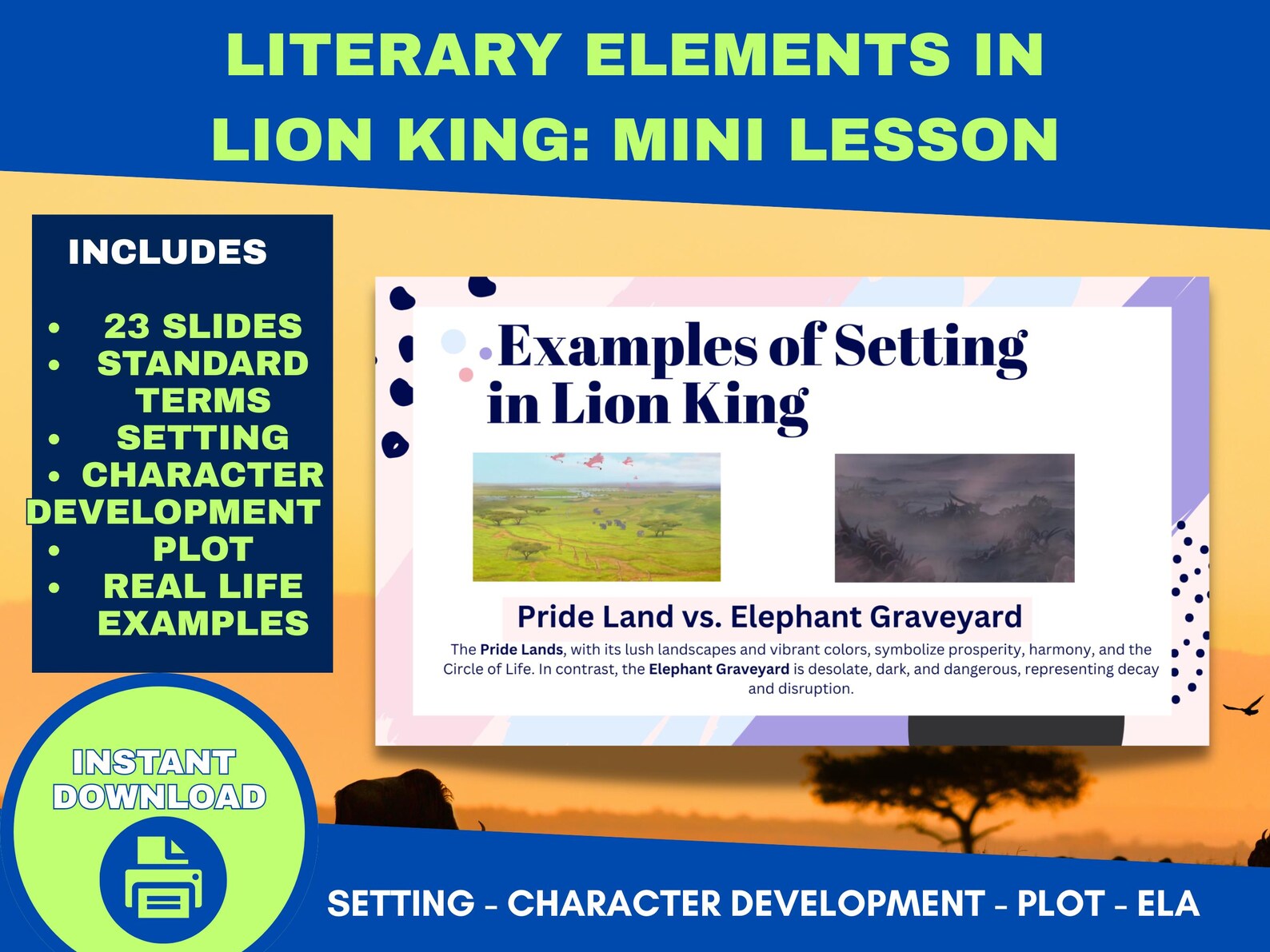 Lion King Powerpoint PDF Lion King Lesson Plan Middle School Lion King ...