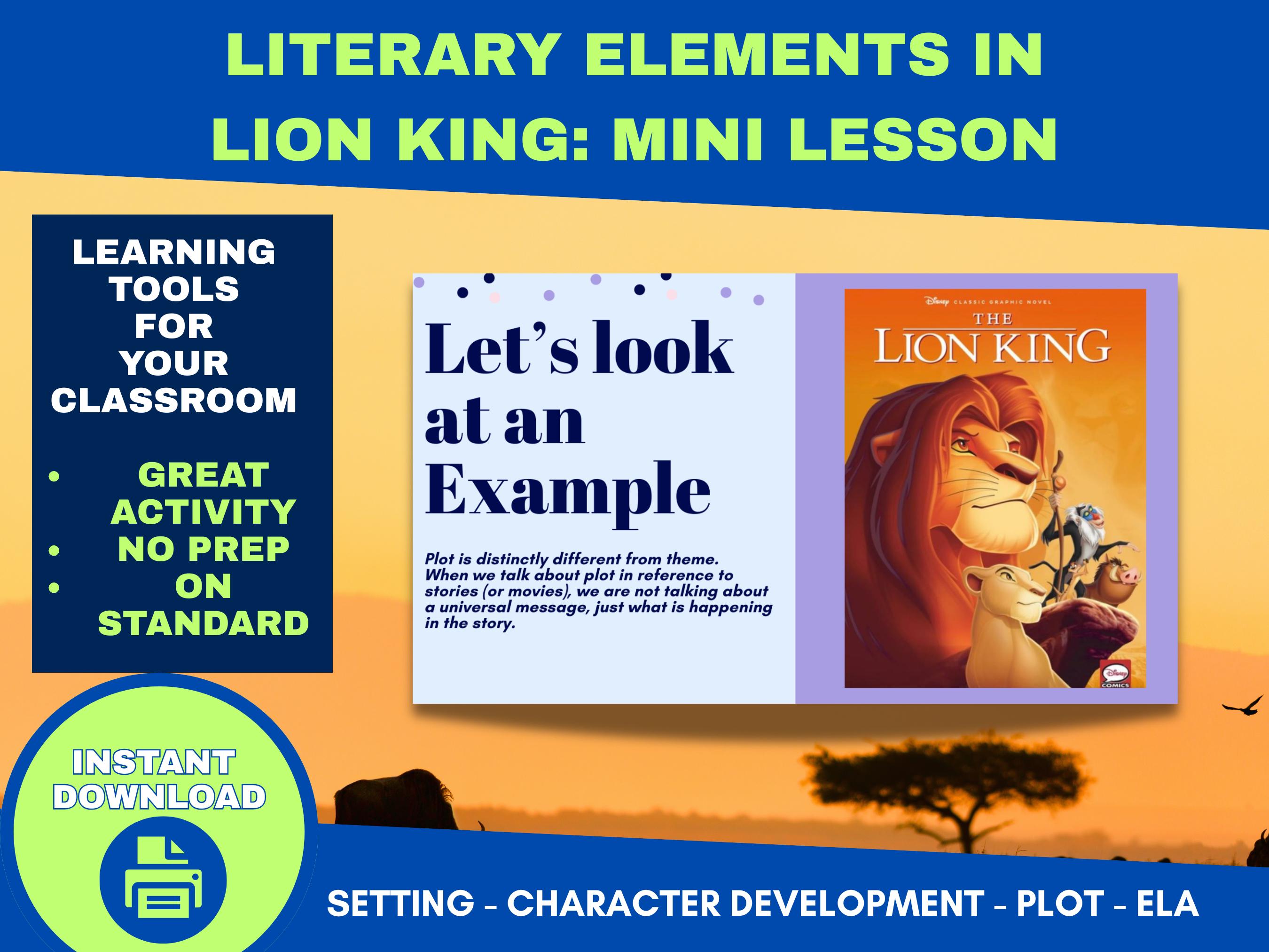 Lion King Powerpoint PDF Lion King Lesson Plan Middle School Lion King ...