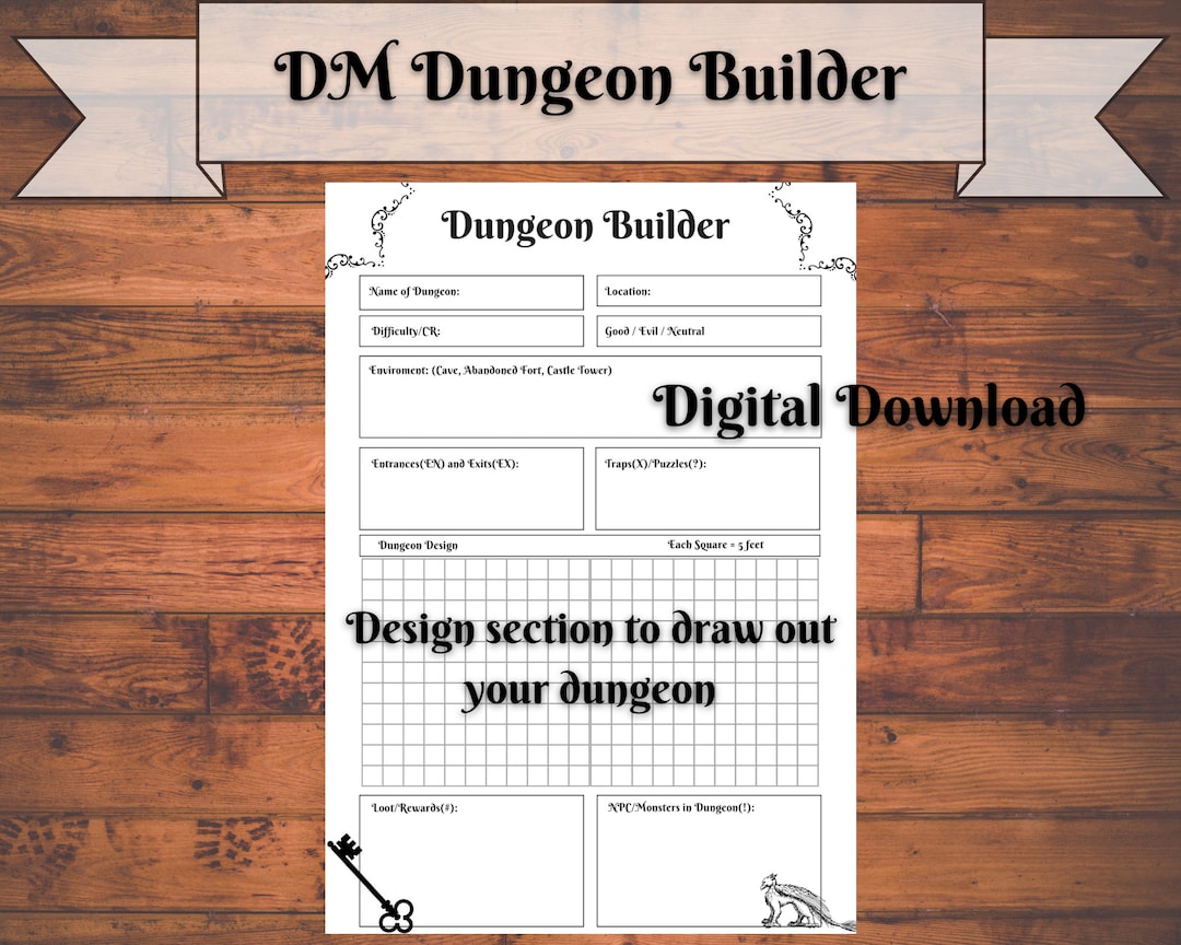 DM D&D Dungeon Builder Digital Download / DM Tool / Dm Screen ...