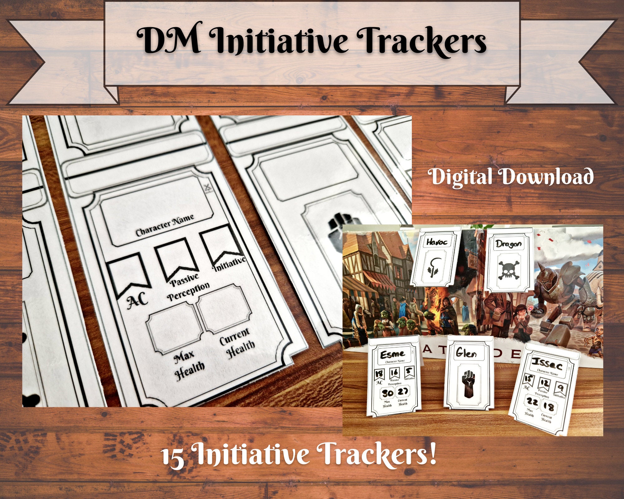 D&D DM Initiative Trackers Digital Download / PDF / DM Screen ...