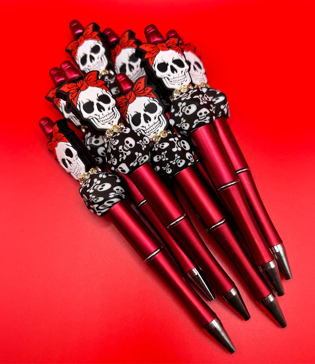 Skull Pen, Office Worker, Beadable Pen, Ball Point Pen, Cute Gift ...