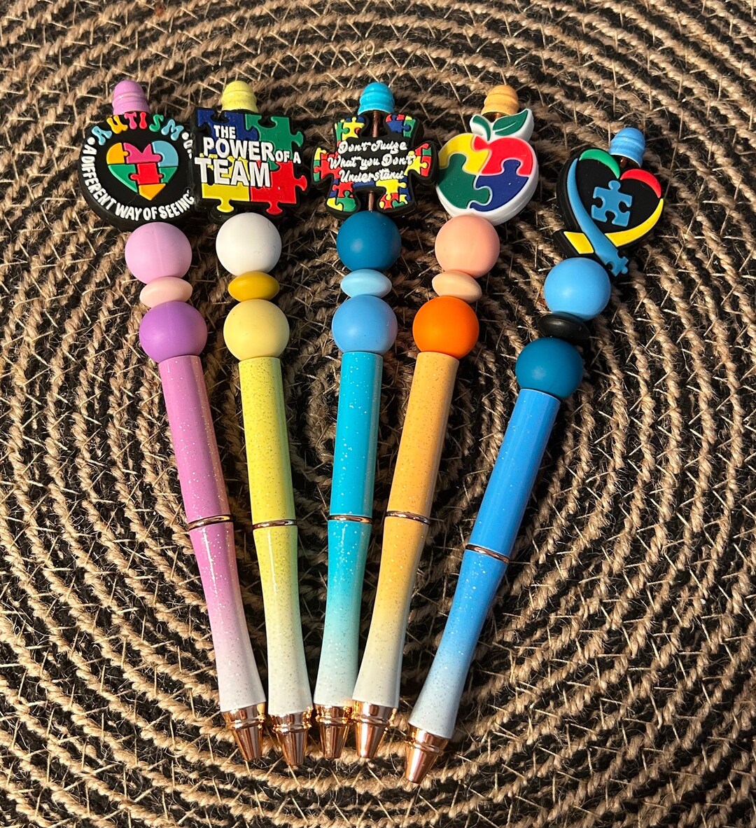 Autism Awareness Pen, Autism Mom, Autism, Beadable Pen, Ball Point Pen ...