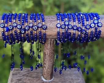 Protection Jewelry, Evil Eye, Mal De Ojo, Blue Evil Eye Bracelet ...