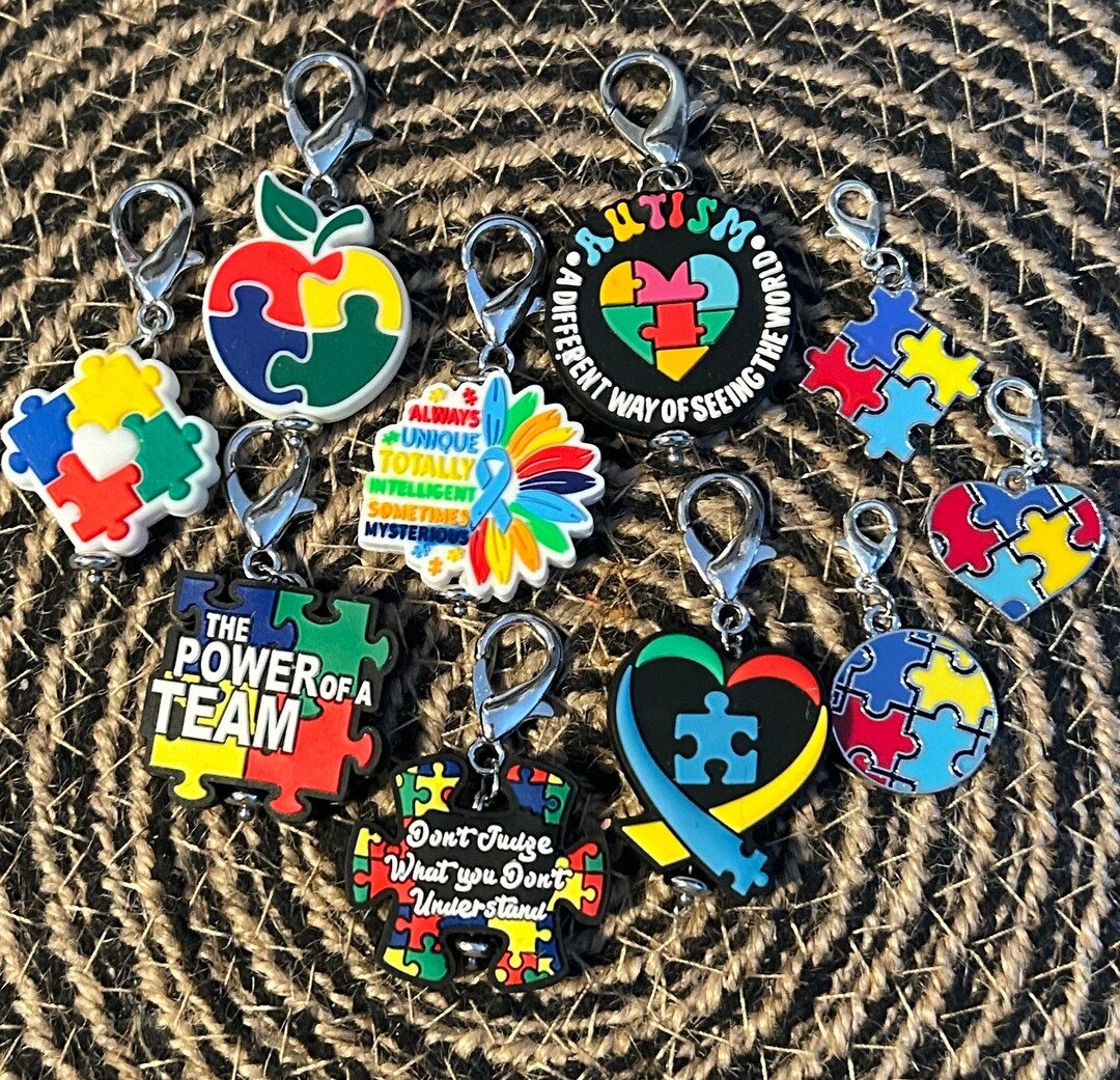 Autism Awareness Reel Charm, Autism, Charms, Badge Buddy Charm,lanyard ...
