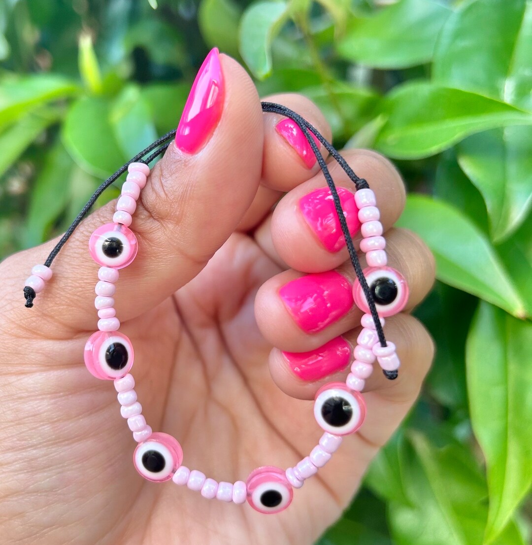 Evil Eye, Mal De Ojo, Evil Eye Bracelet, Bracelets for Women, Pink Evil ...