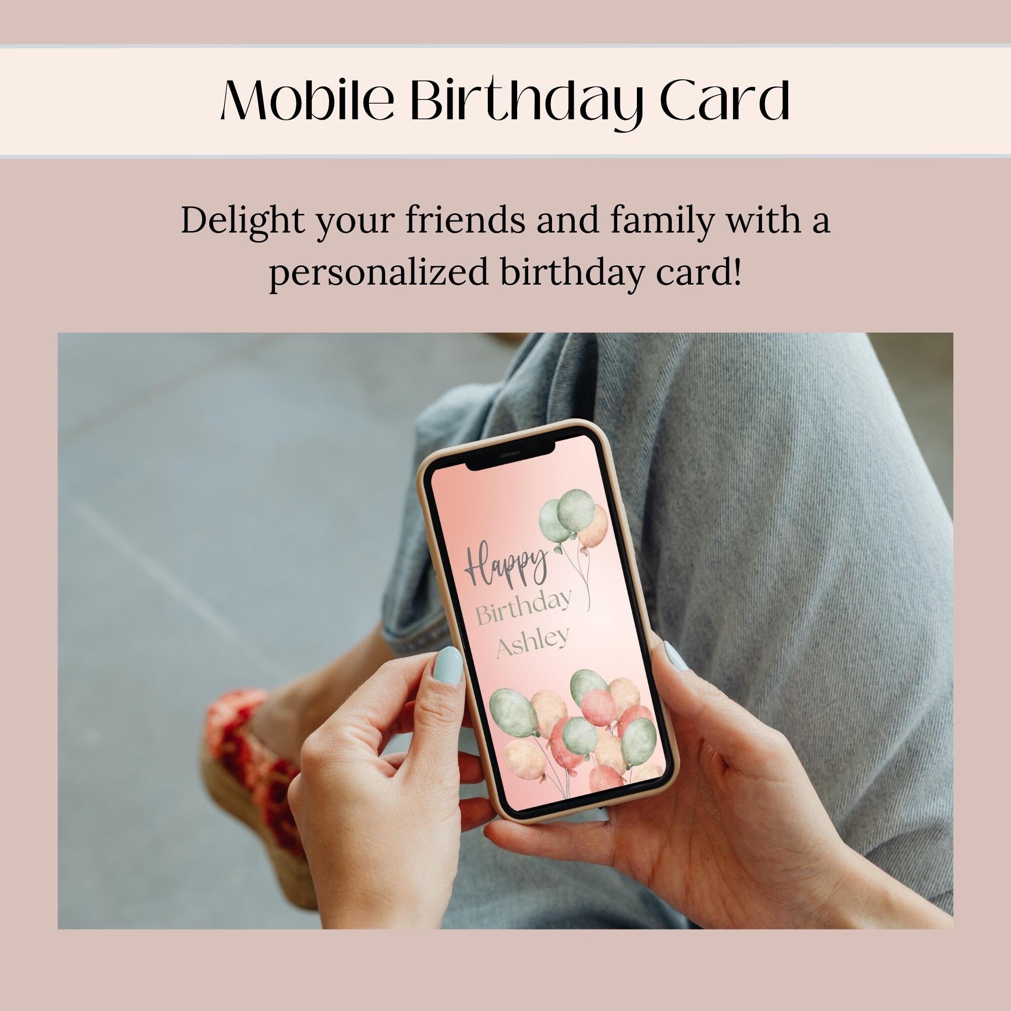 Animated Birthday E-card for Mobile Phone, Personalized Video Birthday ...