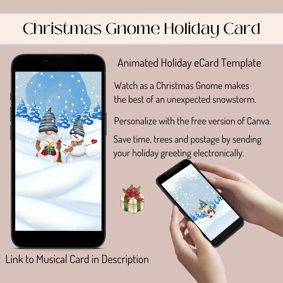 Electronic Christmas Card Template, Personalized Video Holiday Card ...