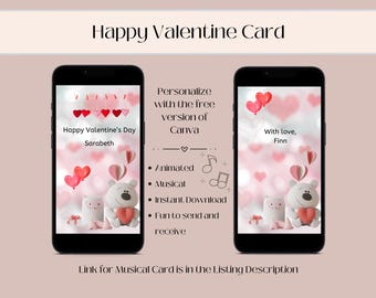 Editable Valentine Video Card, Animated Valentine Greeting Card Video ...