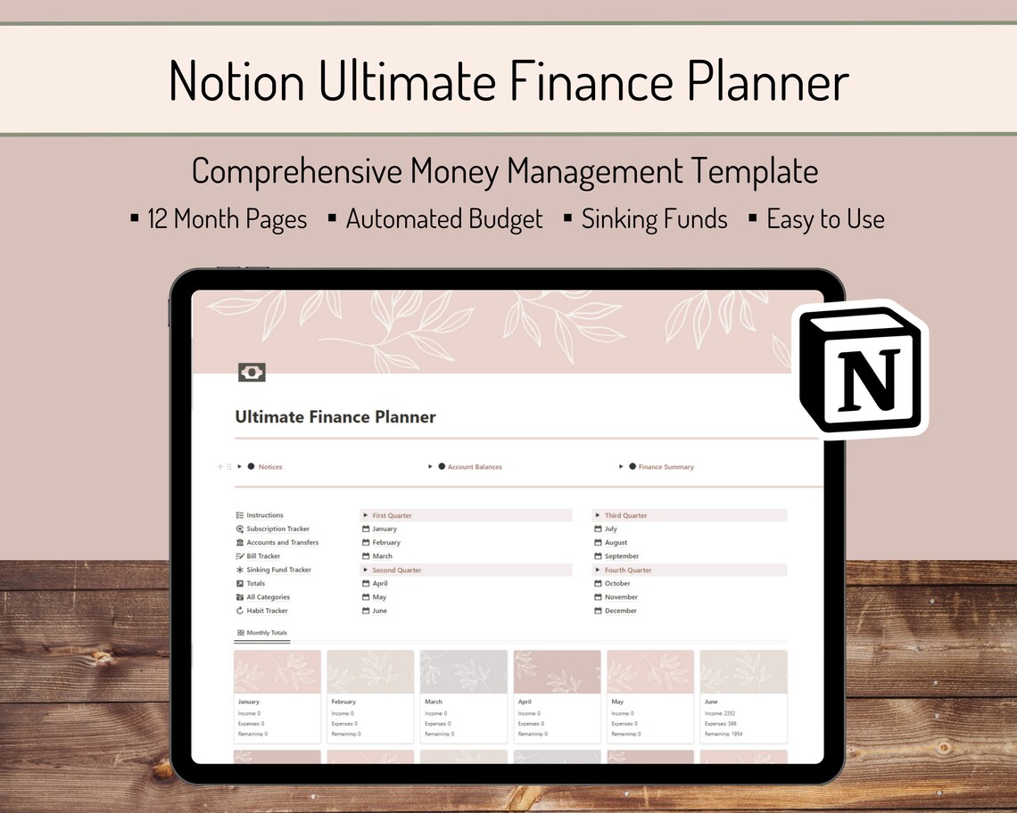 Ultimate Finance Tracker Money Management Planner, Personal Finance ...