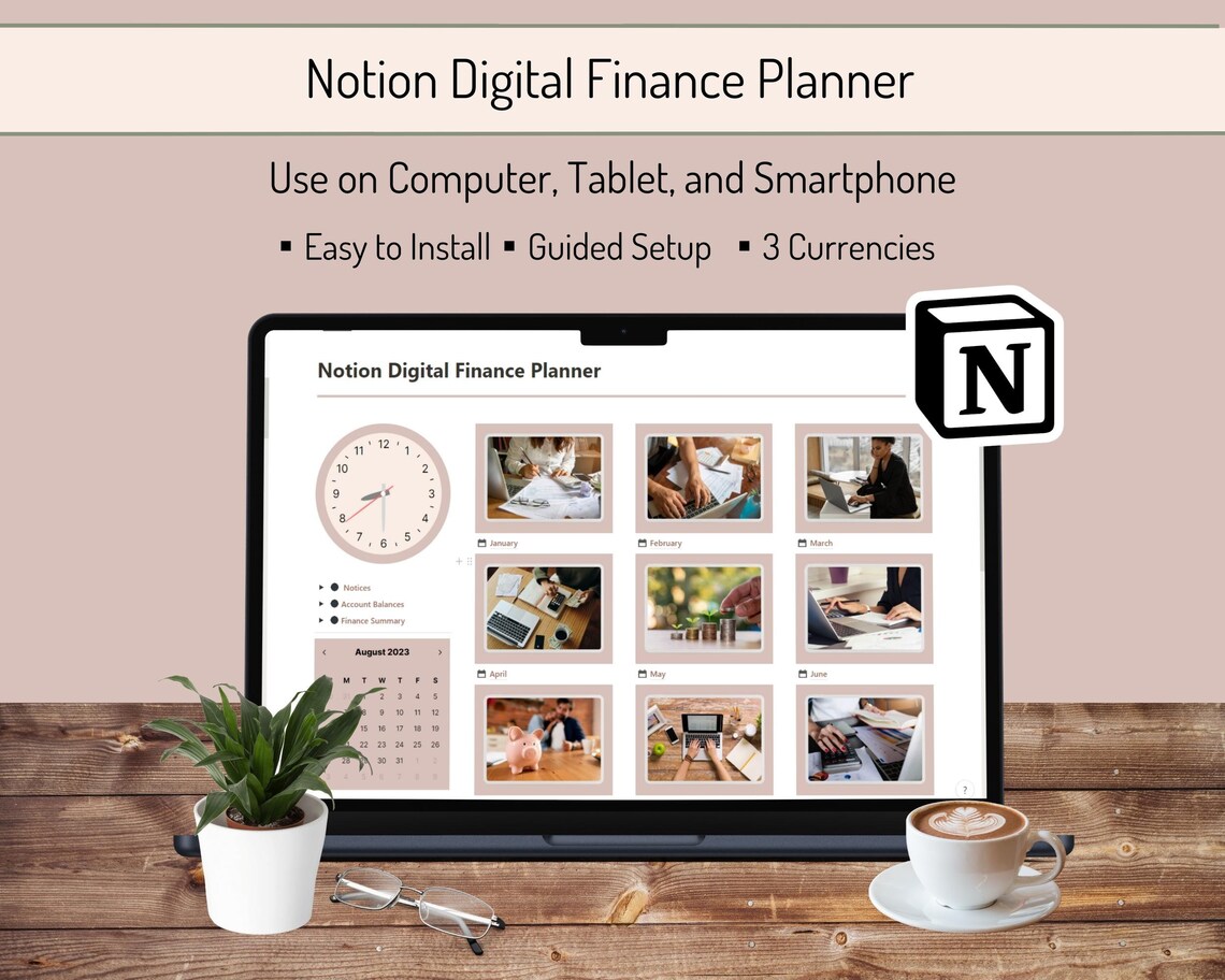 Notion Template Budget Planner Expense Tracker Monthly - Etsy