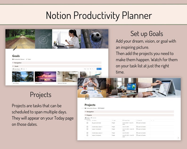 Notion Productivity Organizer, Aesthetic Notion Template, All-in-one ... Notion Productivity Organizer, Aesthetic Notion Template, All-in-one ...