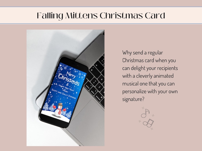 Christmas Card Template, Electronic Christmas E-card for Mobile Phone ...