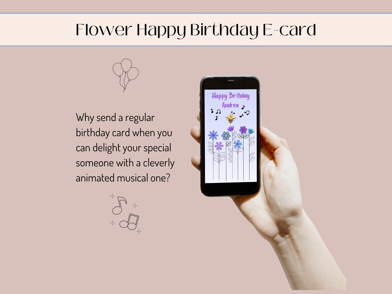Cute Animated Birthday E-card for Mobile Phone, Canva Template for You ...