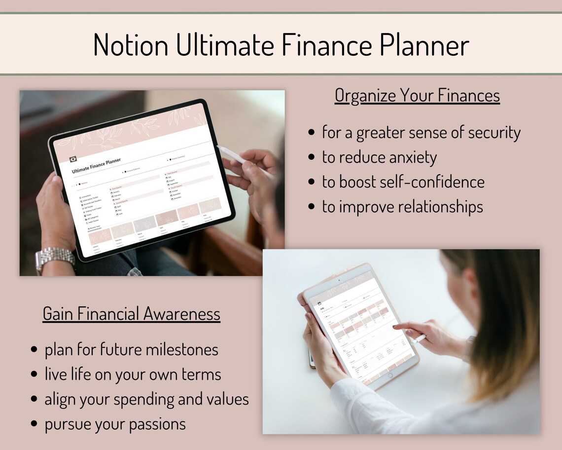Ultimate Finance Tracker Money Management Planner, Personal Finance ...