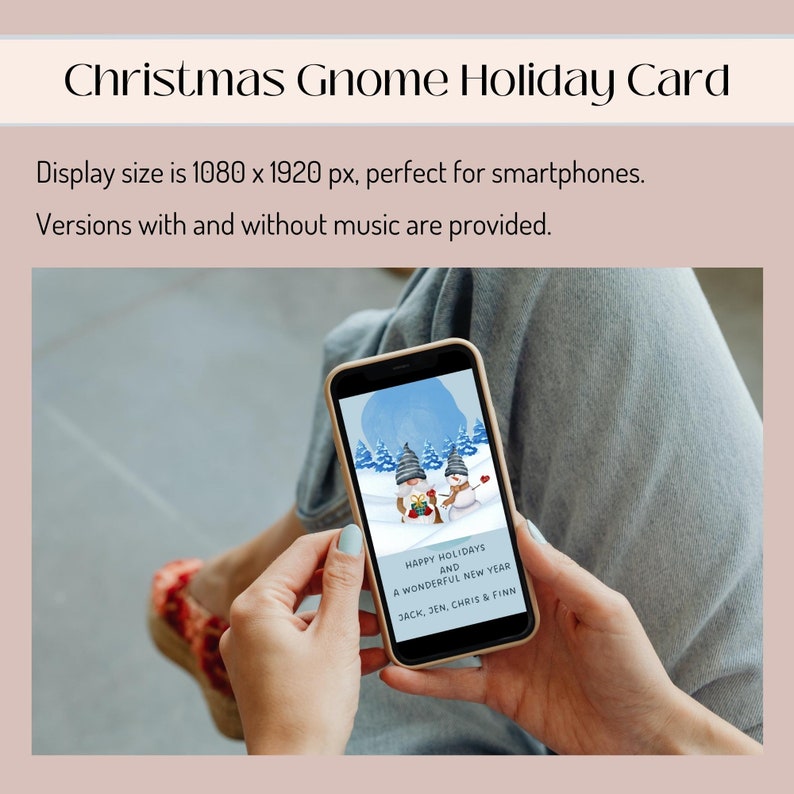 Electronic Christmas Card Template, Personalized Video Holiday Card ...
