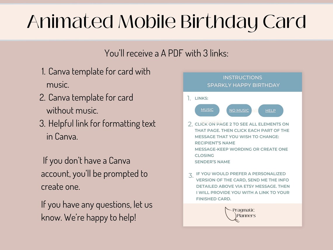 Animated Birthday Card, Editable Birthday Card Template, Personalized ...